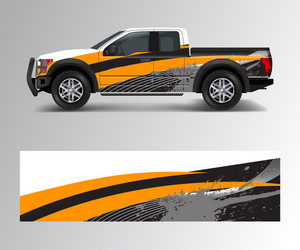 Truck wrap design sticker and decal Royalty Free Vector