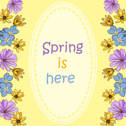 Hand painted spring bird background Royalty Free Vector