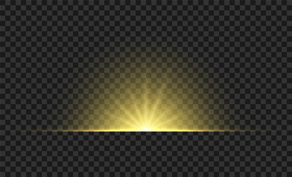 Golden glowing light gold glow flash with sparcle Vector Image