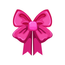 Gift bow ribbon cartoon Royalty Free Vector Image