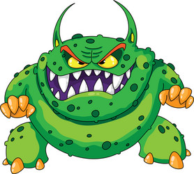 Terrible monster Royalty Free Vector Image - VectorStock