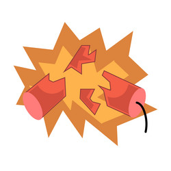 Cartoon dynamite and tnt explosives with timer Vector Image