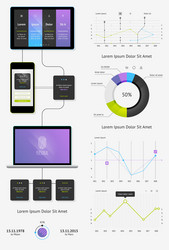 Elements of infographics and user interface Vector Image