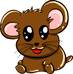 Hamster on white background Royalty Free Vector Image