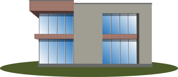 Modern house Royalty Free Vector Image - VectorStock