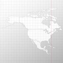 North carolina map shape united states of america Vector Image