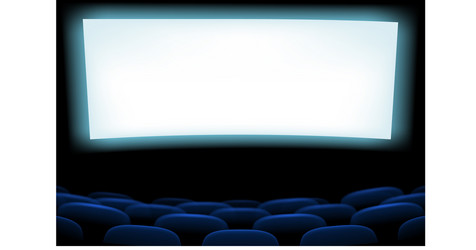 Movie cinema screen background template Royalty Free Vector