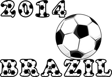 Football soccer ball sports game calligraphic Vector Image