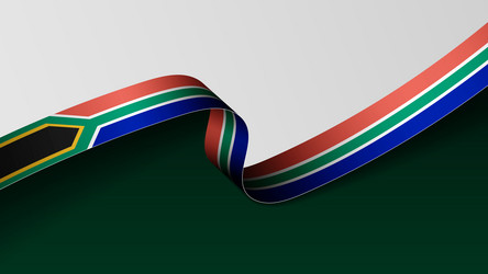Southafrica ribbon flag background Royalty Free Vector Image