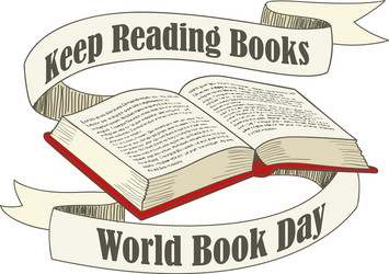 World book day logo Royalty Free Vector Image - VectorStock