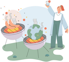 Climate change global warming disaster due Vector Image