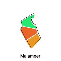 Map of samahij colorful modern design template Vector Image