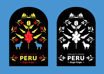 Medium roasted coffee label with roaster machine Vector Image