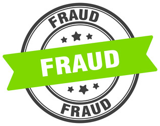 Fraud stamp label on transparent background Vector Image