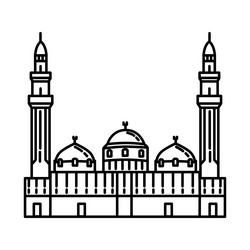 Sandals of the prophet muhammad icon doodle hand Vector Image