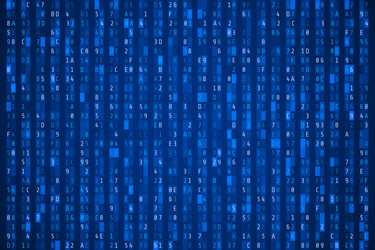 Binary computer code digital data view technology Vector Image