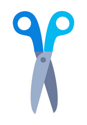 Scissors icon with red handle Royalty Free Vector Image