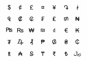Keyboard symbol set Royalty Free Vector Image - VectorStock