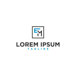Me square logo design Royalty Free Vector Image