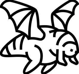 Zombie monster line icon Royalty Free Vector Image