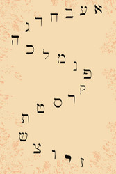 Hebrew letter called tau in animal print texture Vector Image