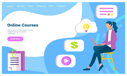 Create study schedule online school organization Vector Image