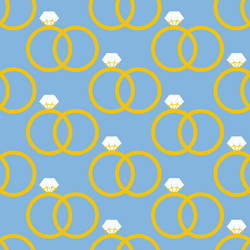 Wedding rings pattern set colored Royalty Free Vector Image