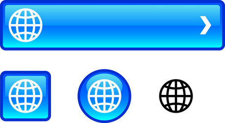 Earth button set Royalty Free Vector Image - VectorStock