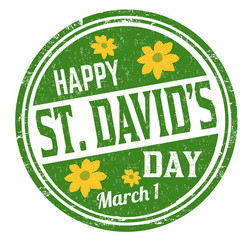 Happy st david s day march 1 Royalty Free Vector Image