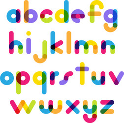 Colorful letters Royalty Free Vector Image - VectorStock