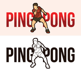 Table tennis concept word art Royalty Free Vector Image