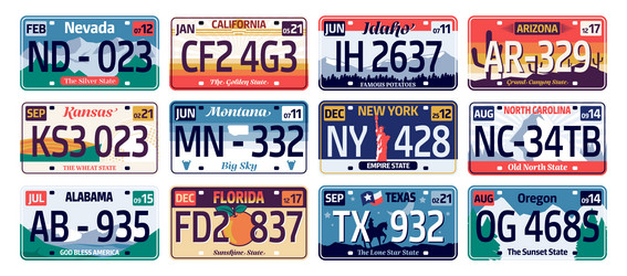 License Plate Vector Images (over 1,600)