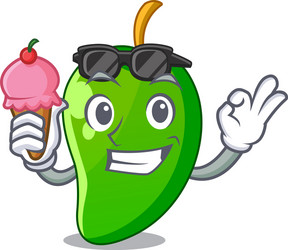 Super cool mango character cartoon mascot Vector Image