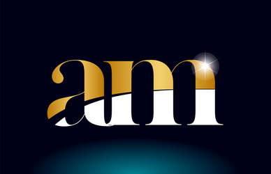 Joined am alphabet letter logo icon combination Vector Image