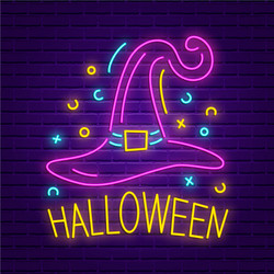 Happy halloween party bright signboard Royalty Free Vector