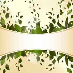 Abstract background with green leaves for design Vector Image