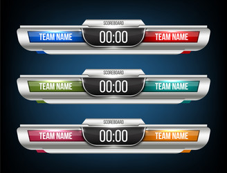 Creative digital scoreboard Royalty Free Vector Image