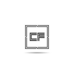 Initial letter cf logo template design Royalty Free Vector