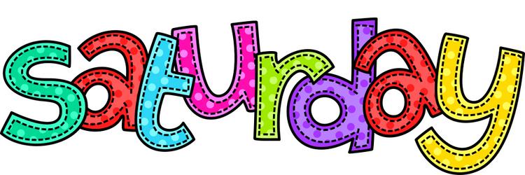 Saturday week end doodle stitch text lettering pat