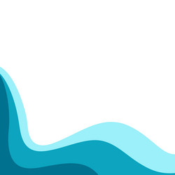 Corner frame water design elements isolate waves Vector Image