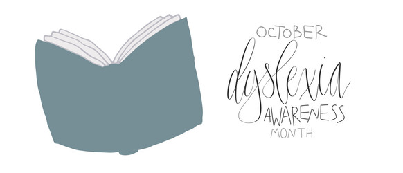 Dyslexia awareness month october web banner Vector Image