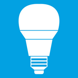 Led bulb icon white Royalty Free Vector Image - VectorStock