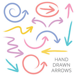 Handwritten arrows Royalty Free Vector Image - VectorStock