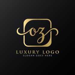 Initial monogram letter oz logo design template Vector Image