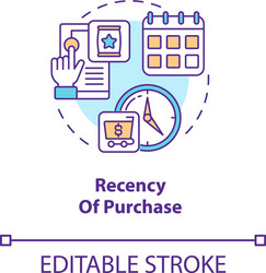 Purchase frequency concept icon Royalty Free Vector Image