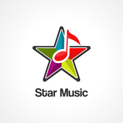 Star wave logo icon element and template Vector Image