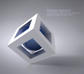 3d cube design Royalty Free Vector Image - VectorStock