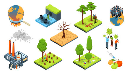 Global environmental problems infographics Vector Image