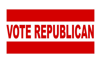 Red republican party elephant Royalty Free Vector Image