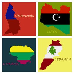 World map-countries in color on white background Vector Image